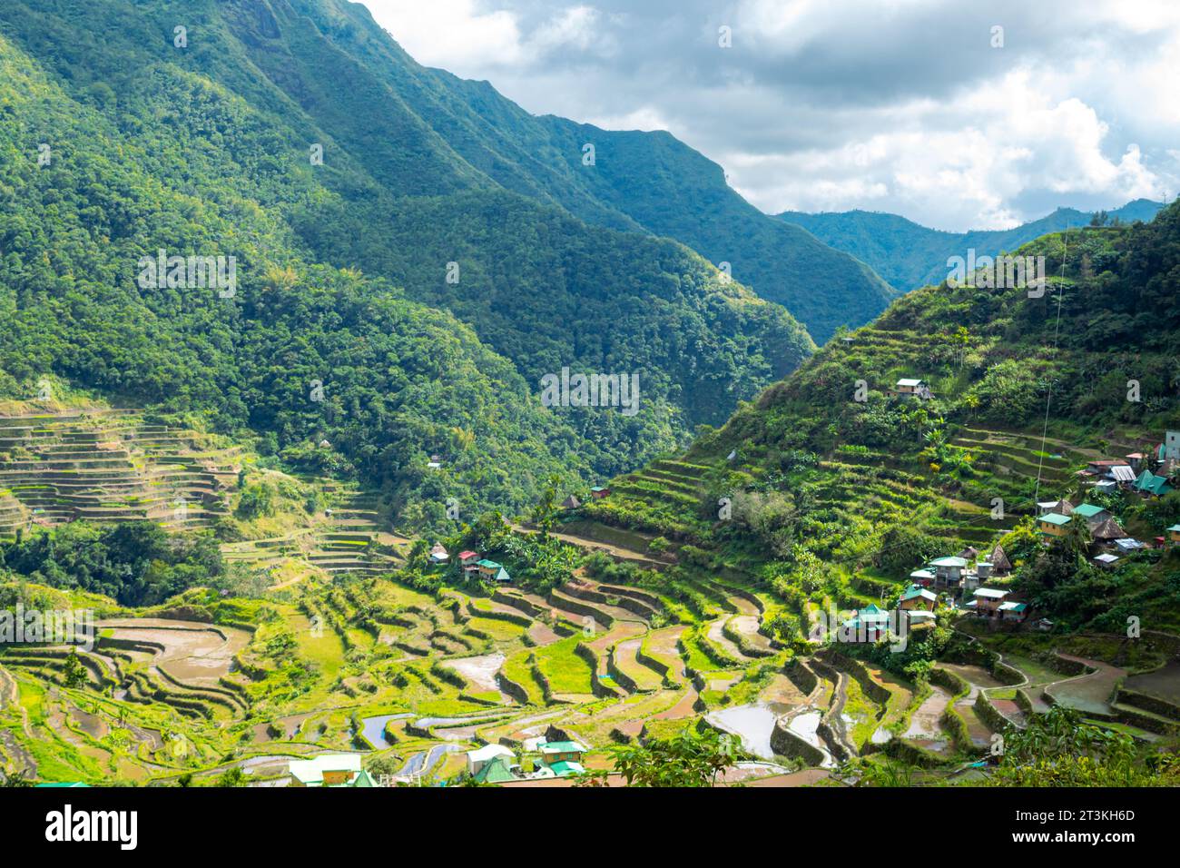 Batad rice terraces in Ifugao, Banaue, Philippines. Batad is a village ...