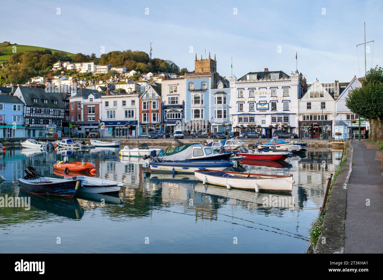 Dartmouth harbour in the early morning. Devon, England Stock Photo - Alamy