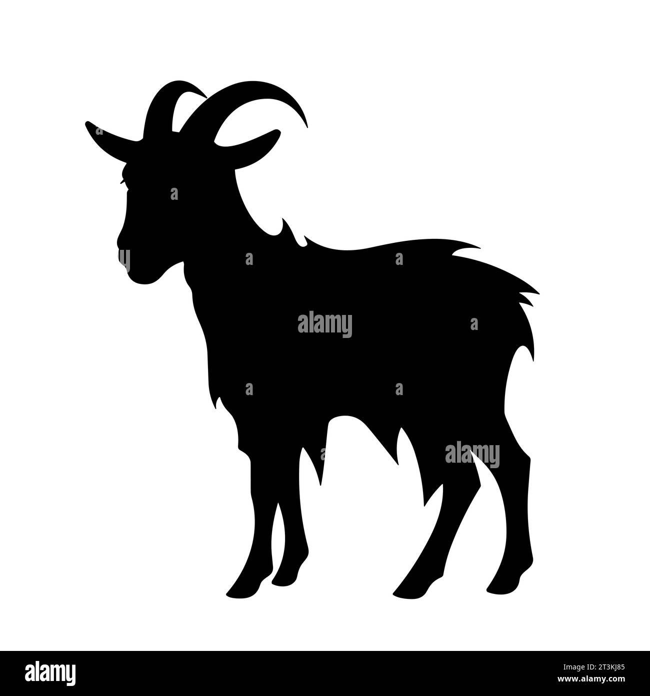 Goat icon. Goat logo design. Black goat symbol. Vector illustration ...