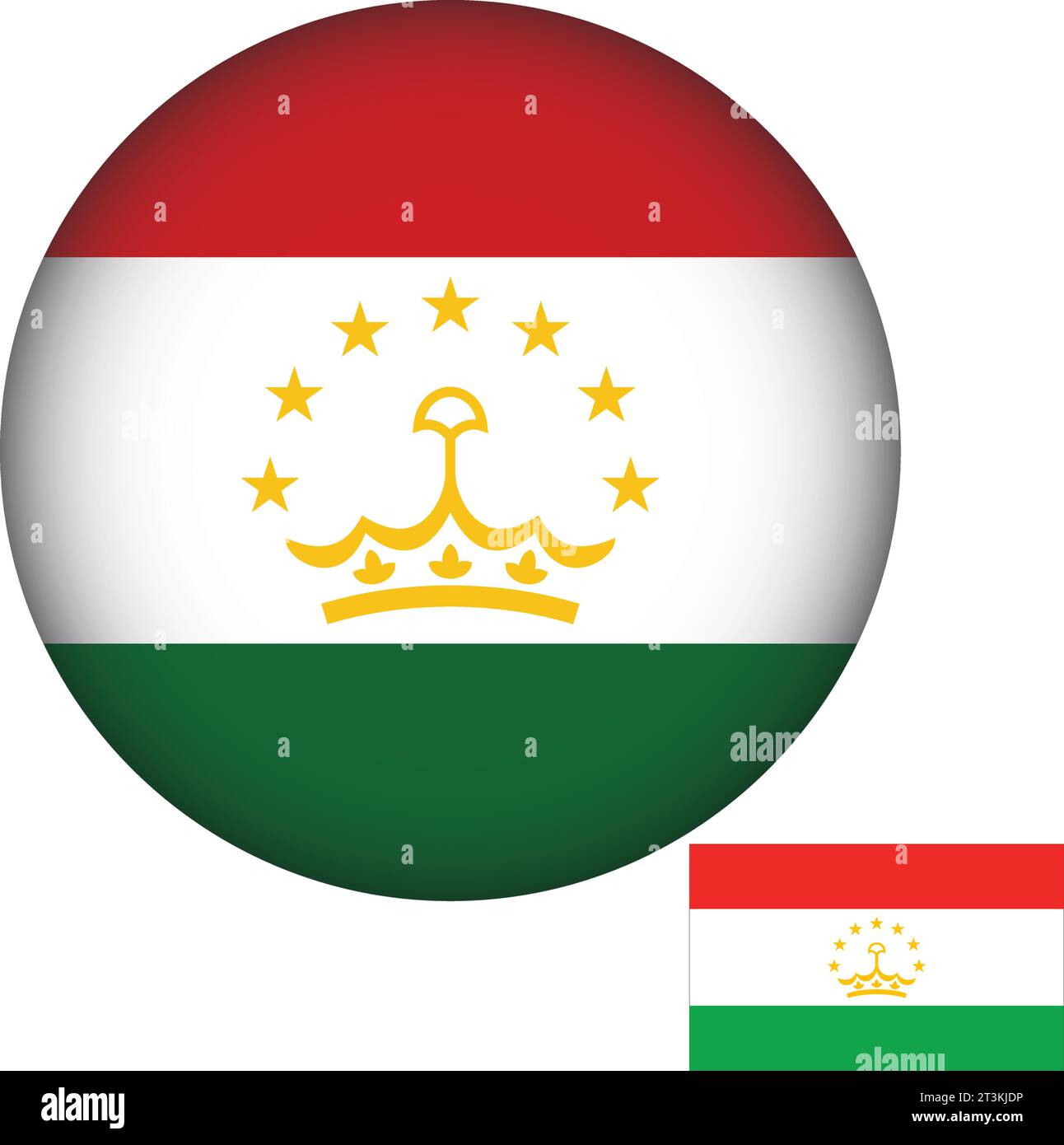 Official tajikistan flag vector Stock Vector Images - Alamy
