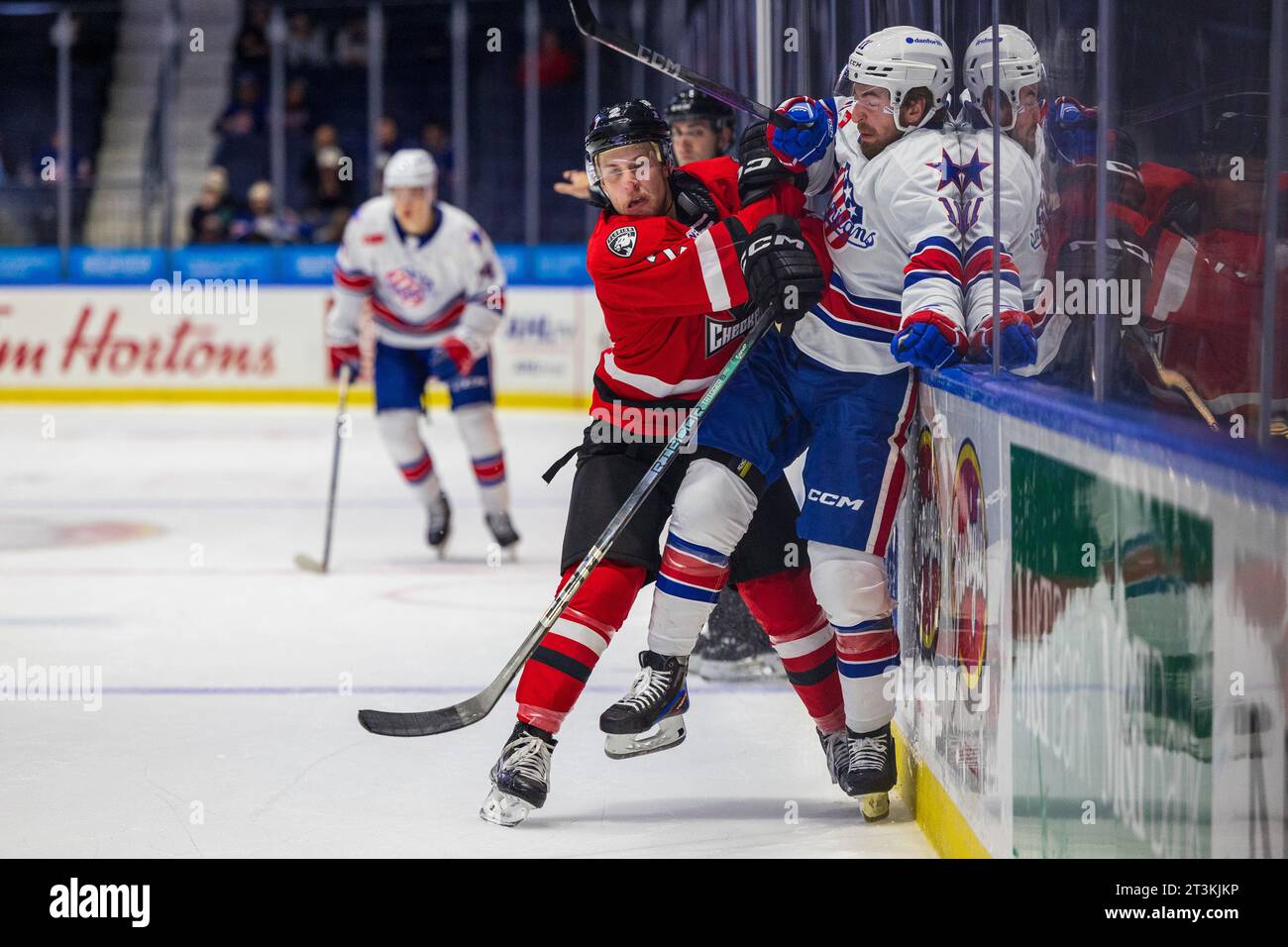 USA. 25th Oct, 2023. October 25th 2023: Charlotte Checkers defenseman ...