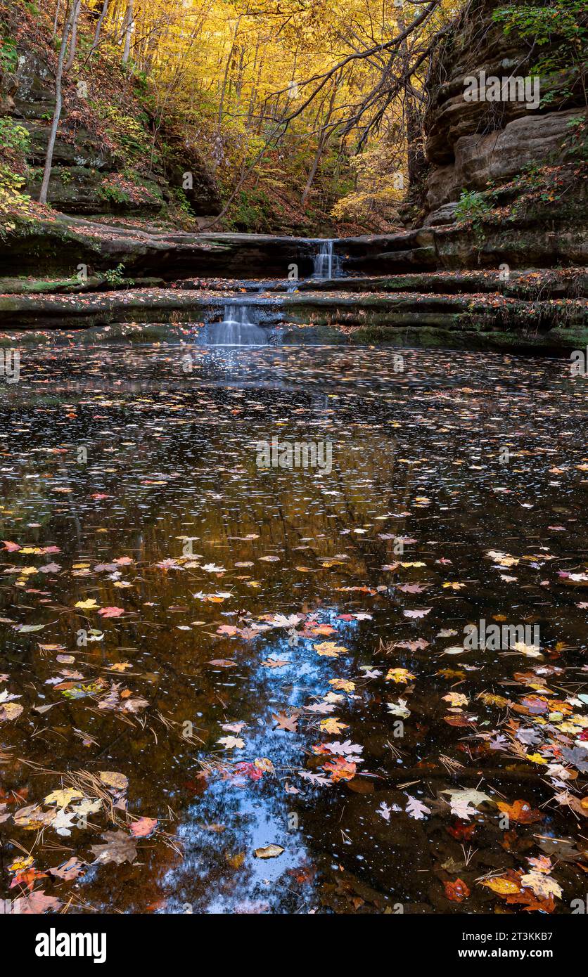 An area know as Giant's Bathtub, a pool in the dells area, is colorful ...