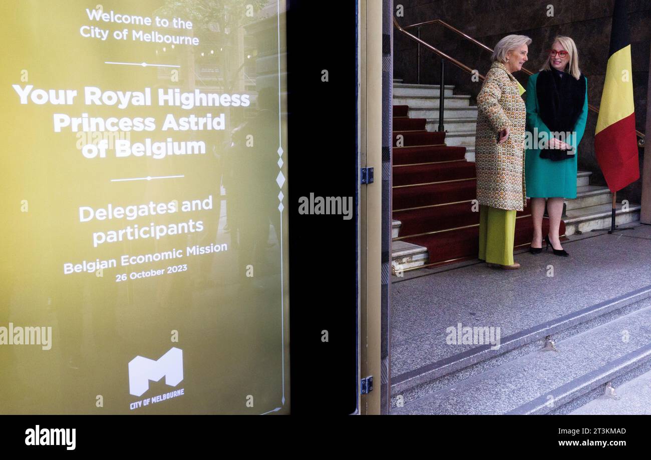 Melbourne, Australia. 26th Oct, 2023. Princess Astrid of Belgium is ...