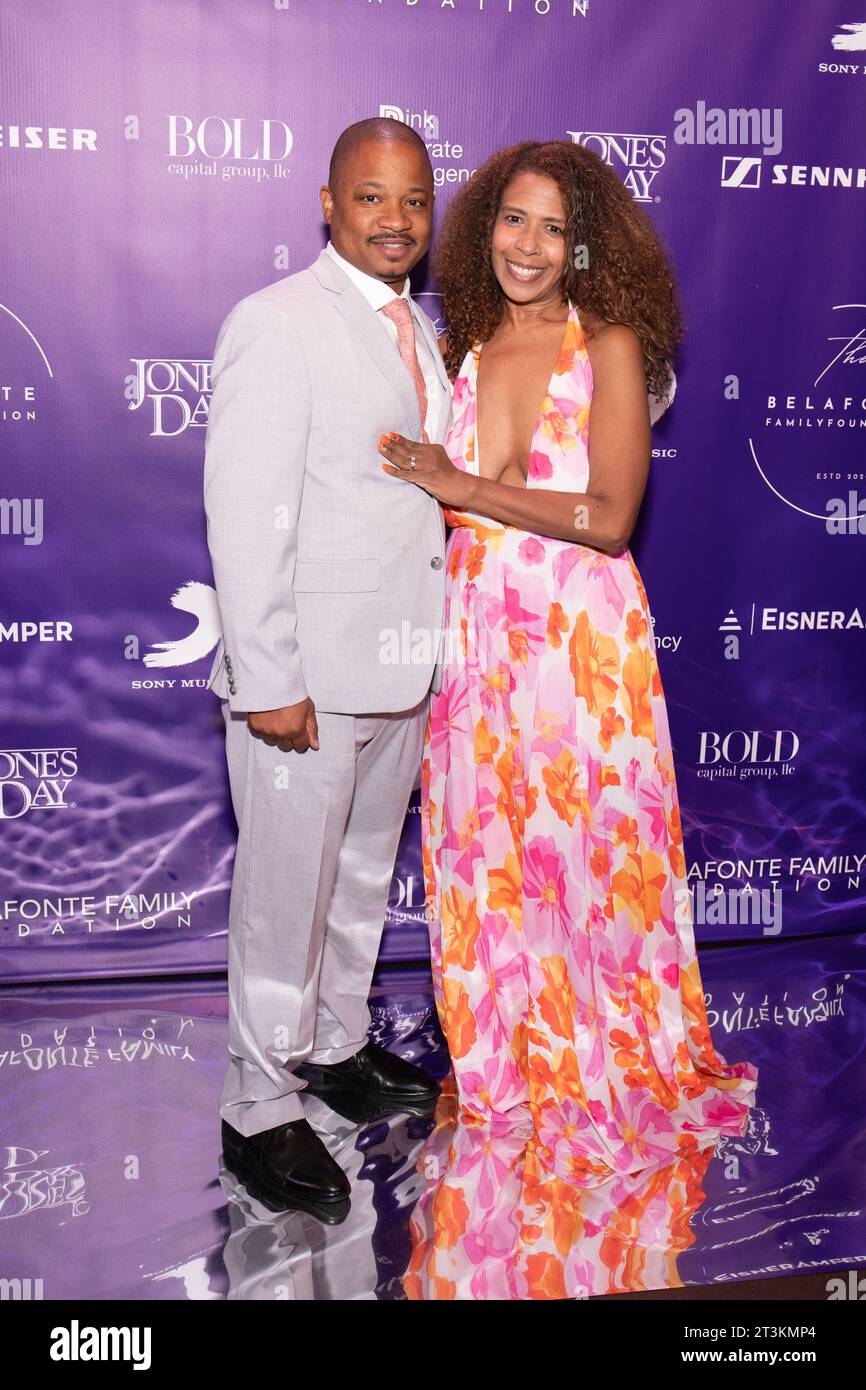 Jermain Jones nd Yasmn Jones attends The Belafonte Family Foundation ...