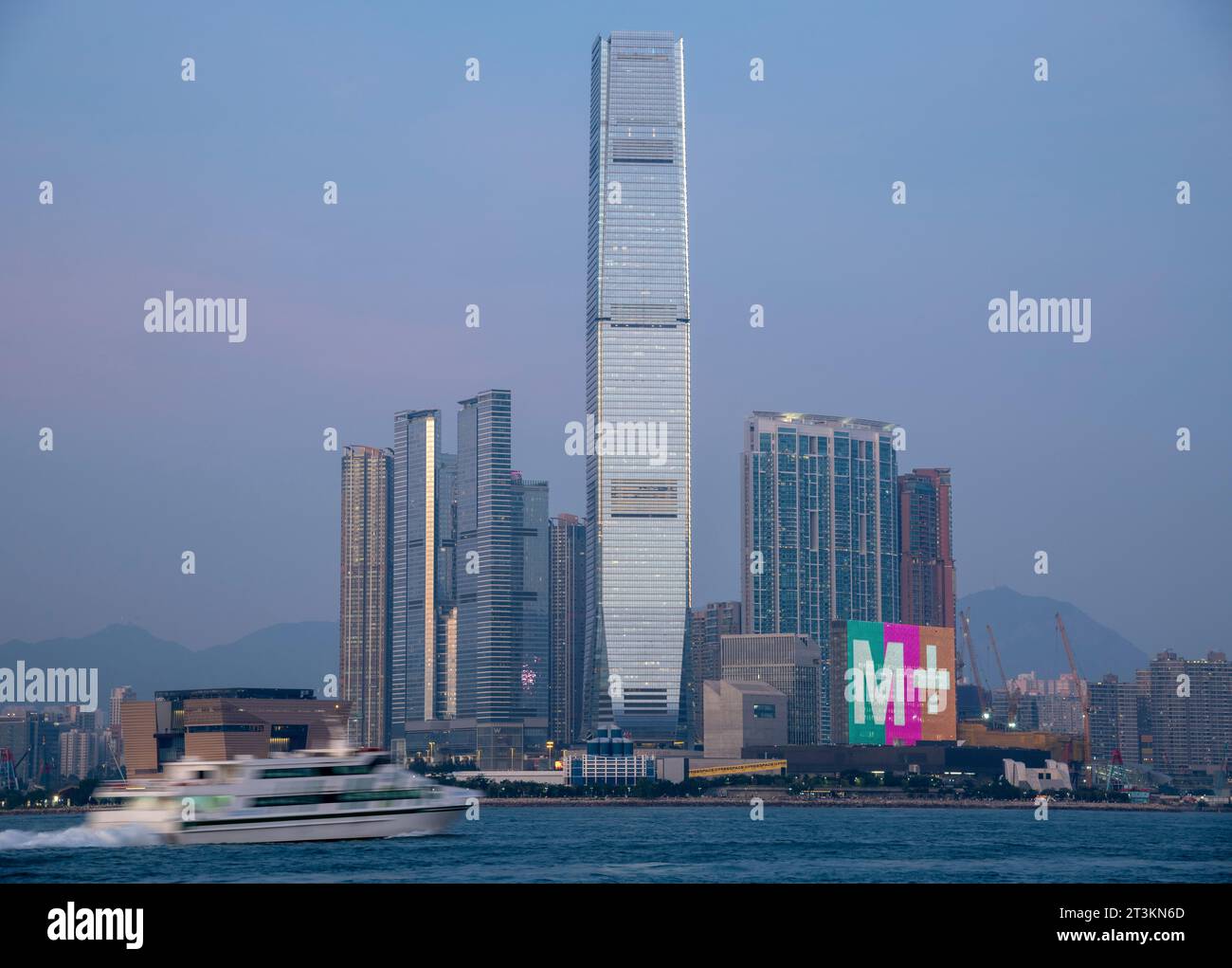 The ICC International Commerce Centre, and Hong Kong's brand new M+ ...