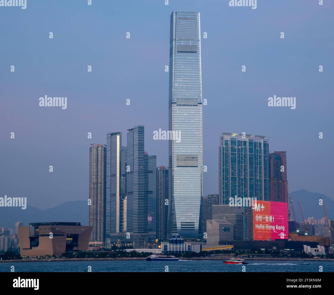 The ICC International Commerce Centre, and Hong Kong's brand new M+ ...