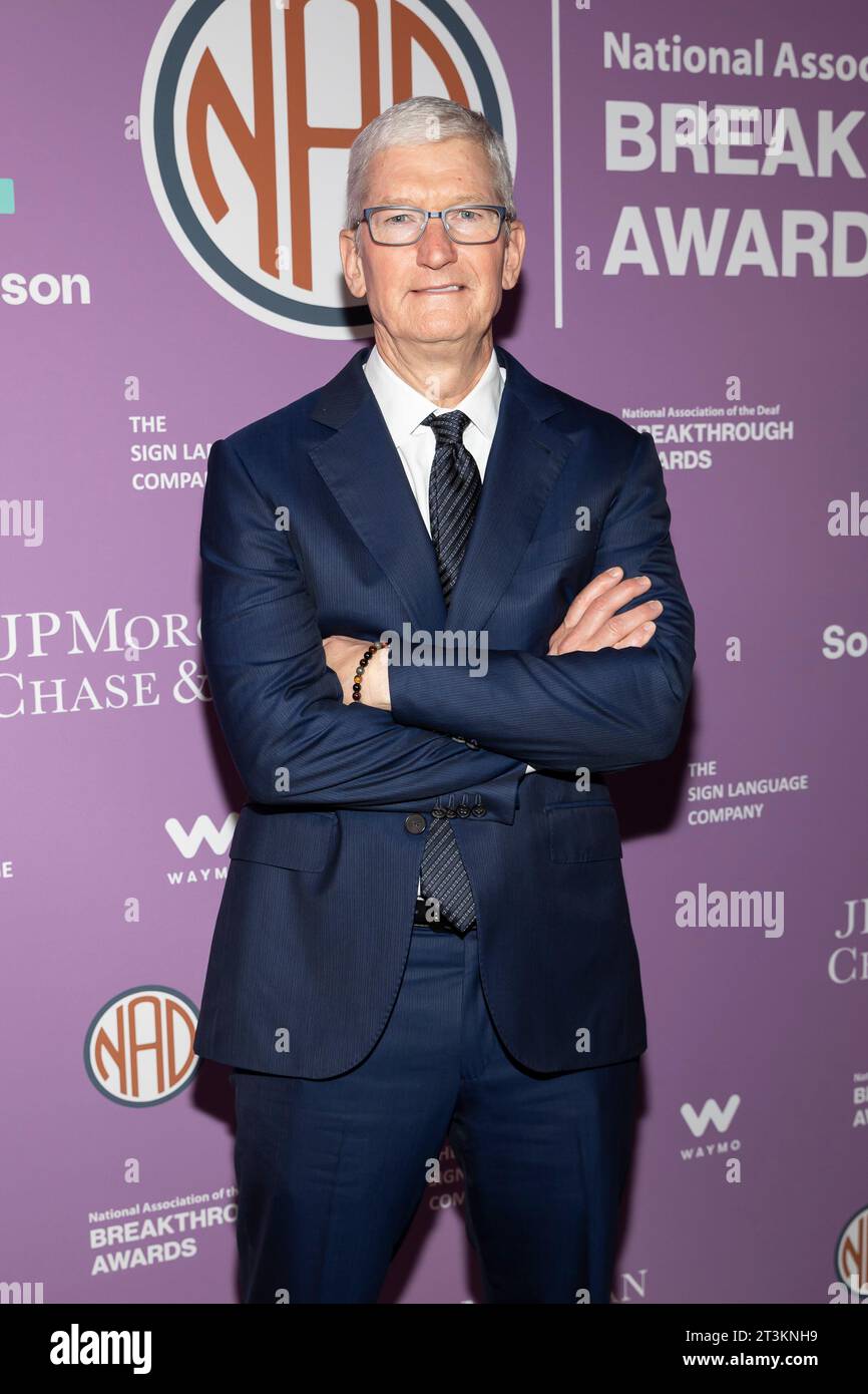 Los Angeles, USA. 25th Oct, 2023. Tim Cook attends the arrivals of The ...