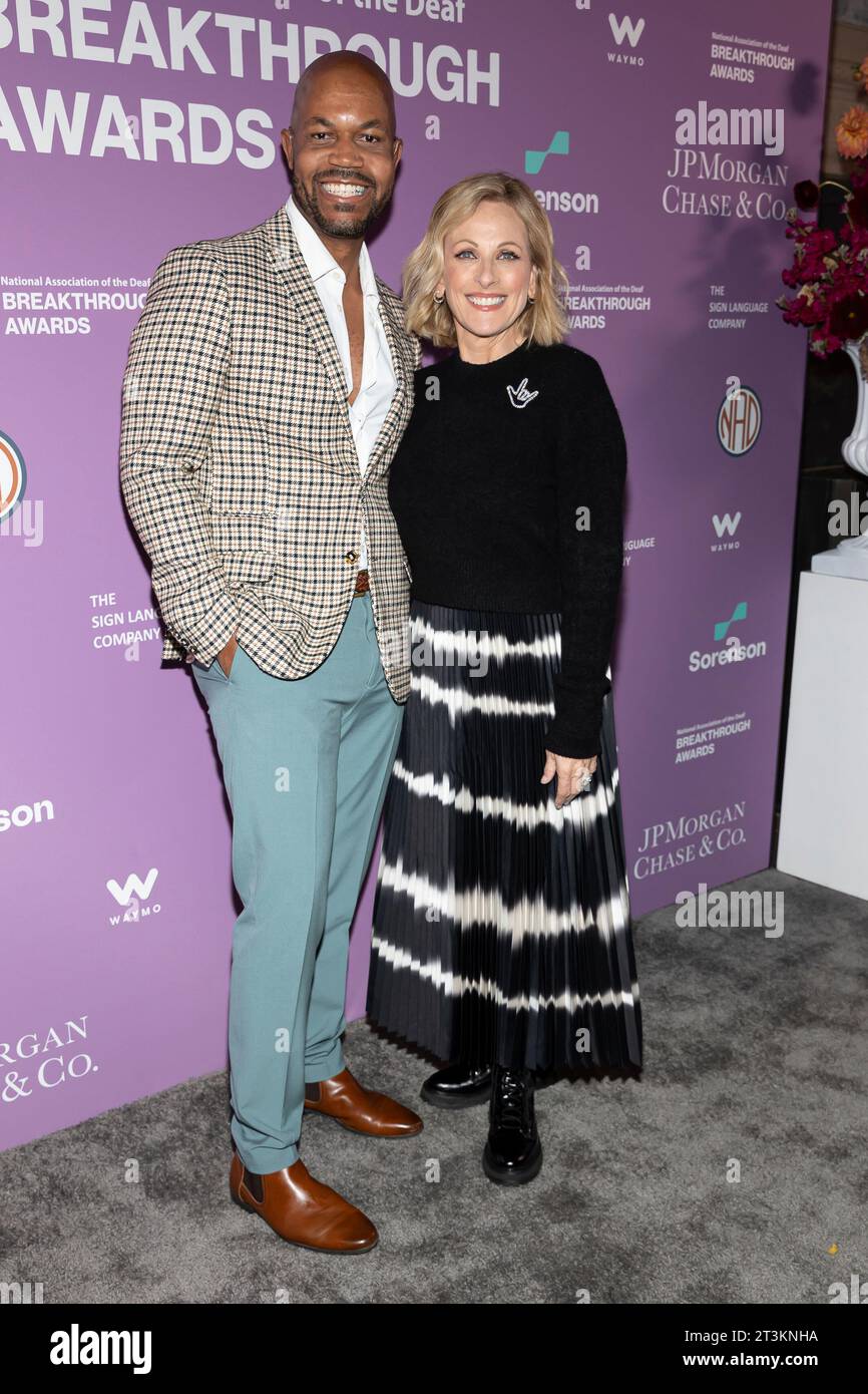 Los Angeles, USA. 25th Oct, 2023. Michael Spady and Marlee Matlin ...