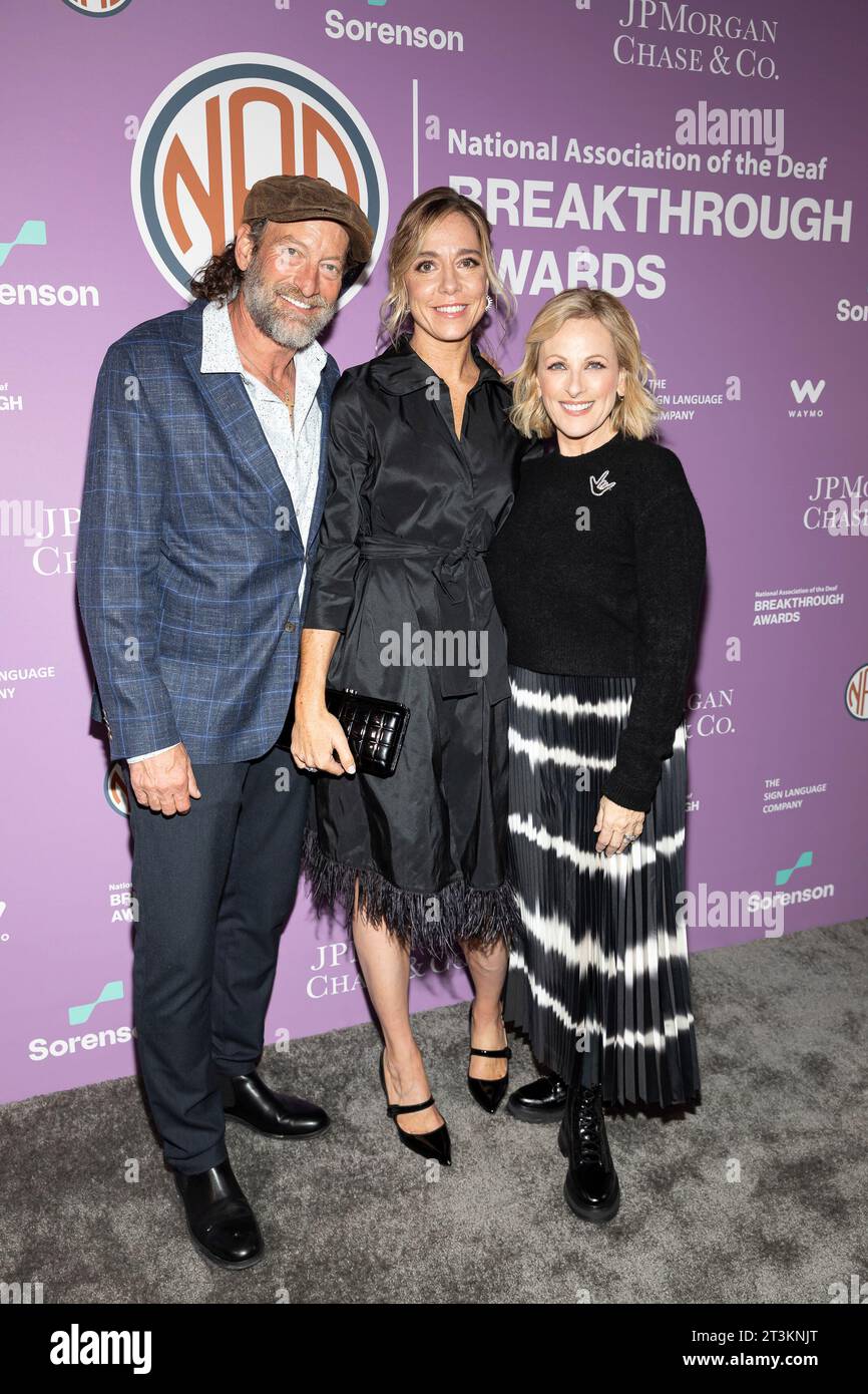 Los Angeles, USA. 25th Oct, 2023. Troy Kotsur, Sian Heder and Marlee ...