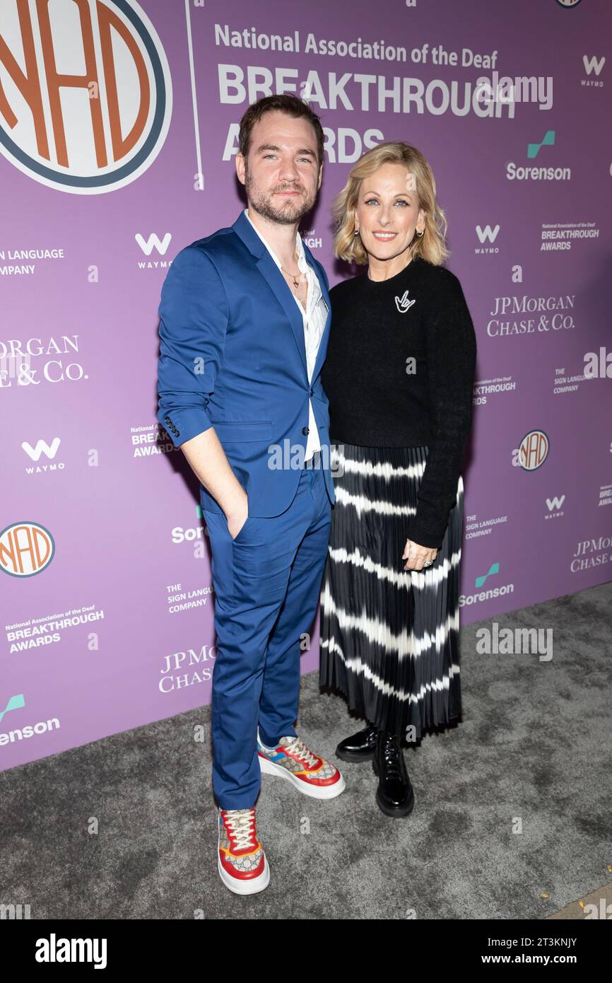 Los Angeles, USA. 25th Oct, 2023. Daniel Durrant and Marlee Matlin ...