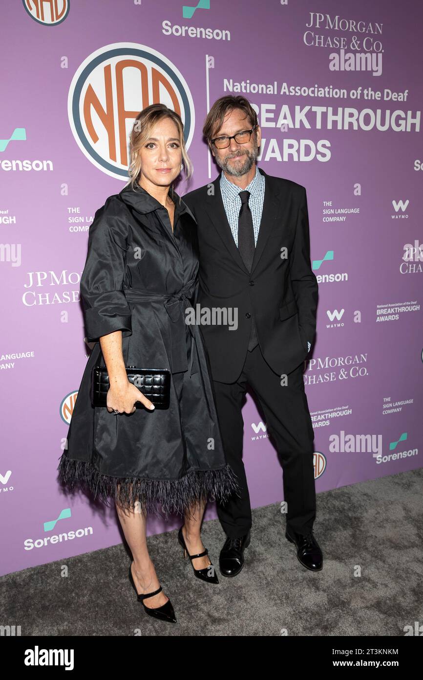 Los Angeles, USA. 25th Oct, 2023. Sian Heder and David Newsom attend ...