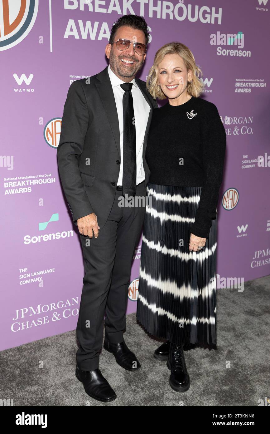 Los Angeles, USA. 25th Oct, 2023. John Maucere and Marlee Matlin attend ...