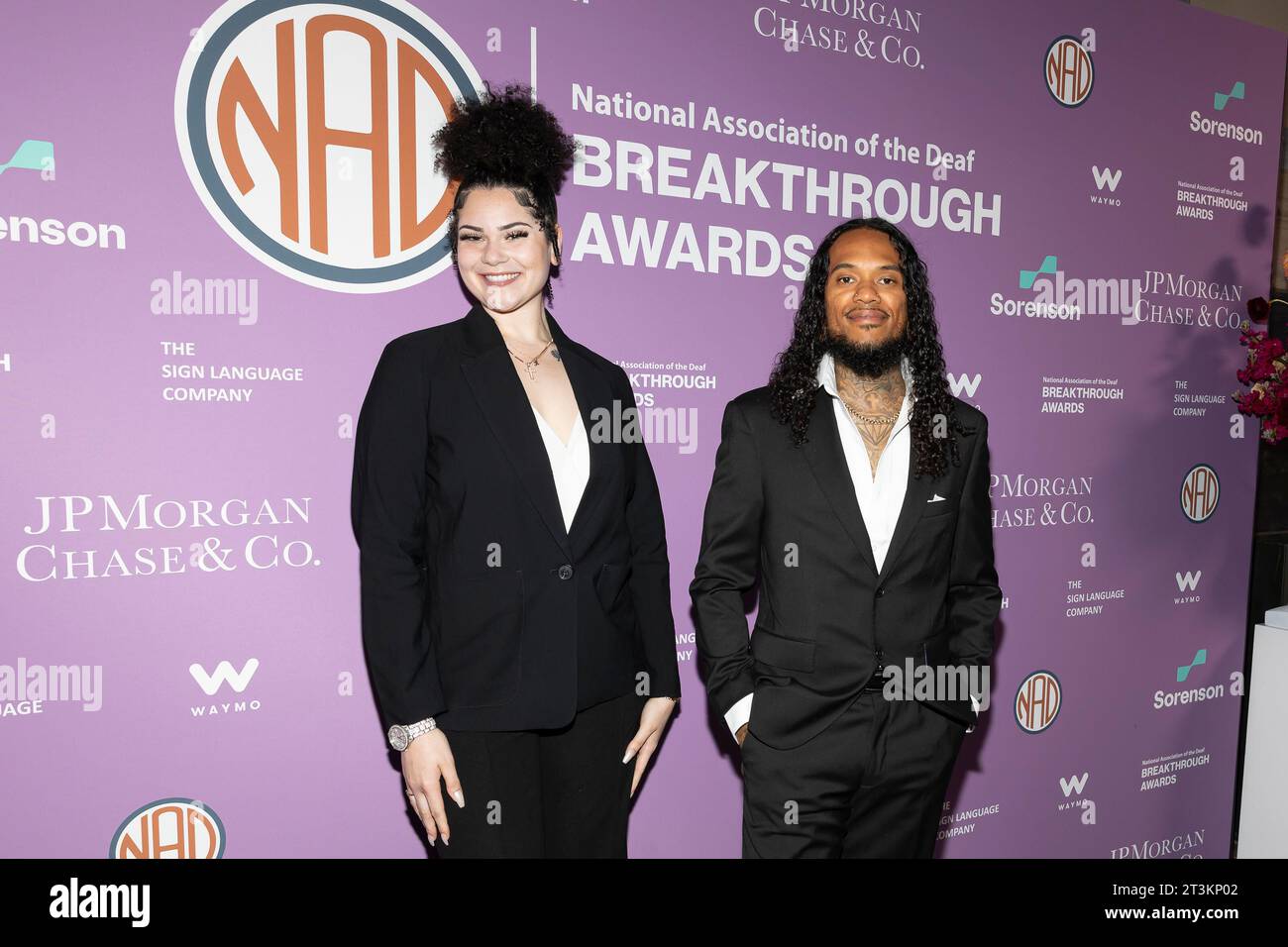 Los Angeles, USA. 25th Oct, 2023. Kayla Cornish and Shaheem Sanchez ...