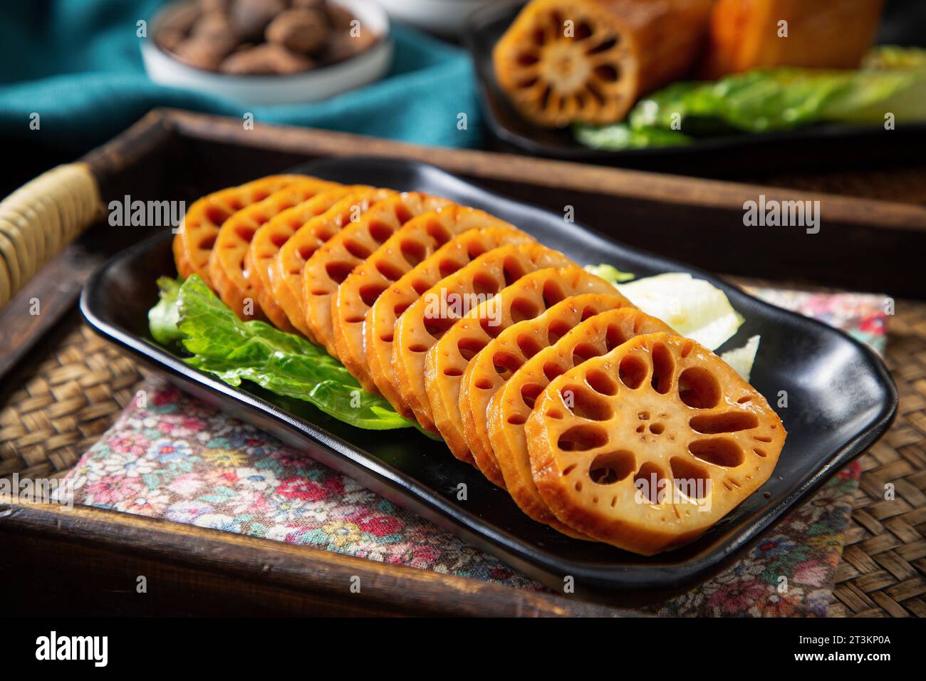 Marinated Lotus Root in Spiced Sauce Stock Photo - Alamy