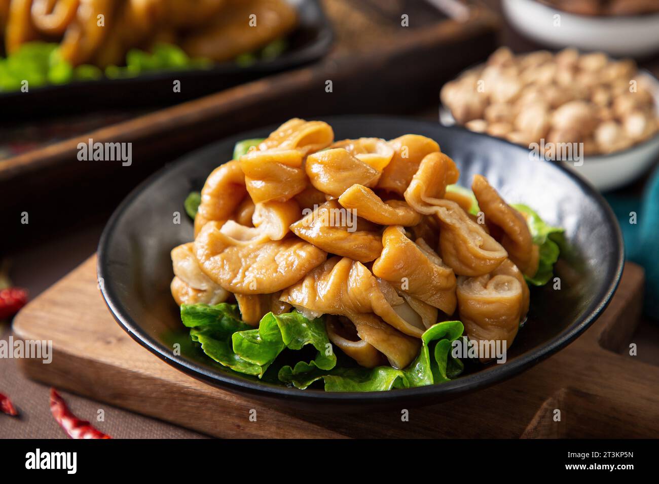 Marinated slice pork intestine in Spiced Sauce Stock Photo - Alamy
