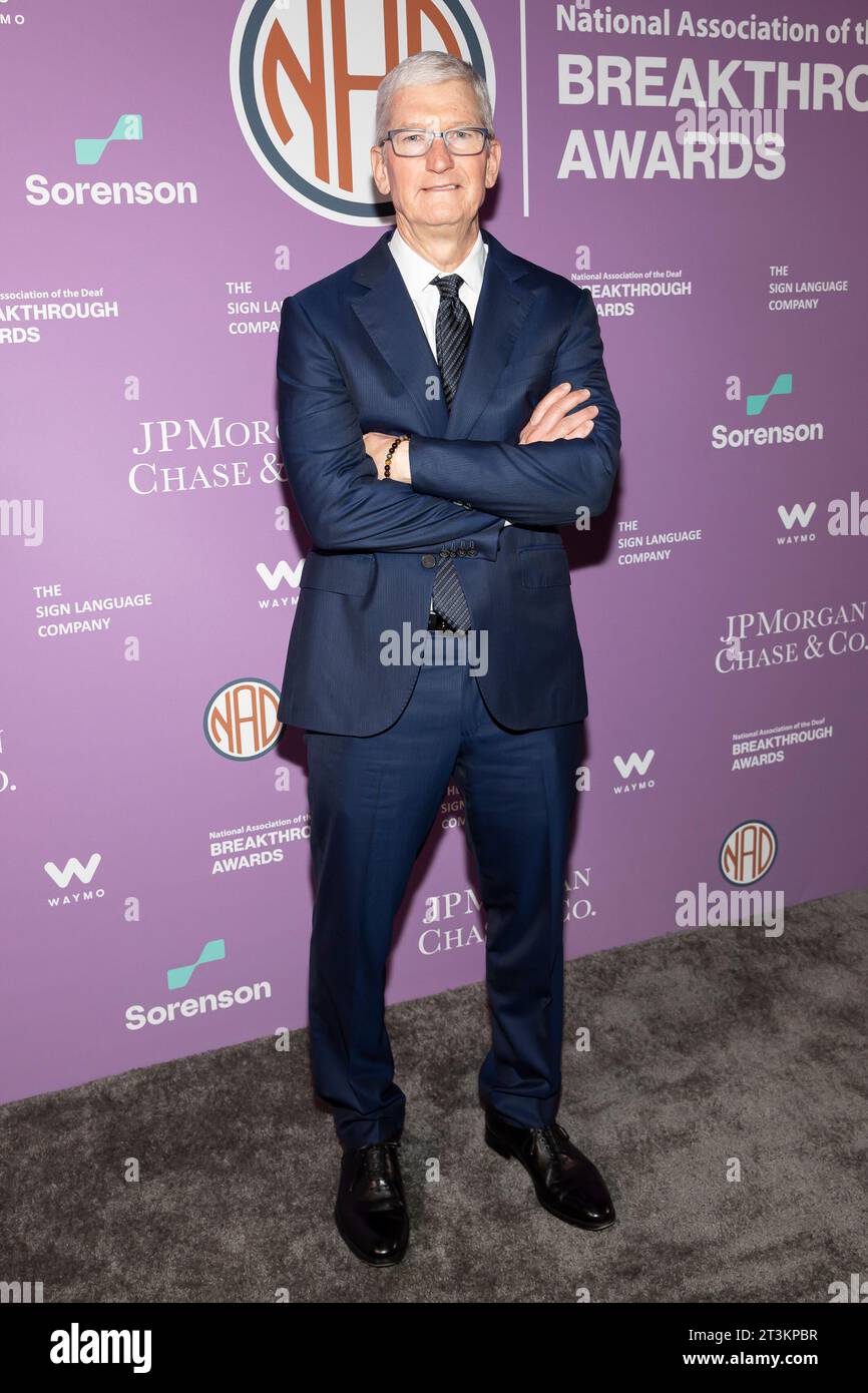 Los Angeles, USA. 25th Oct, 2023. Tim Cook attends the arrivals of The ...