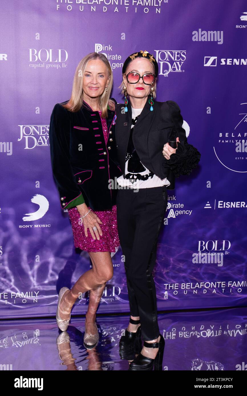 Bonnie Pfeifer Evans and Robin Cofer attends The Belafonte Family ...
