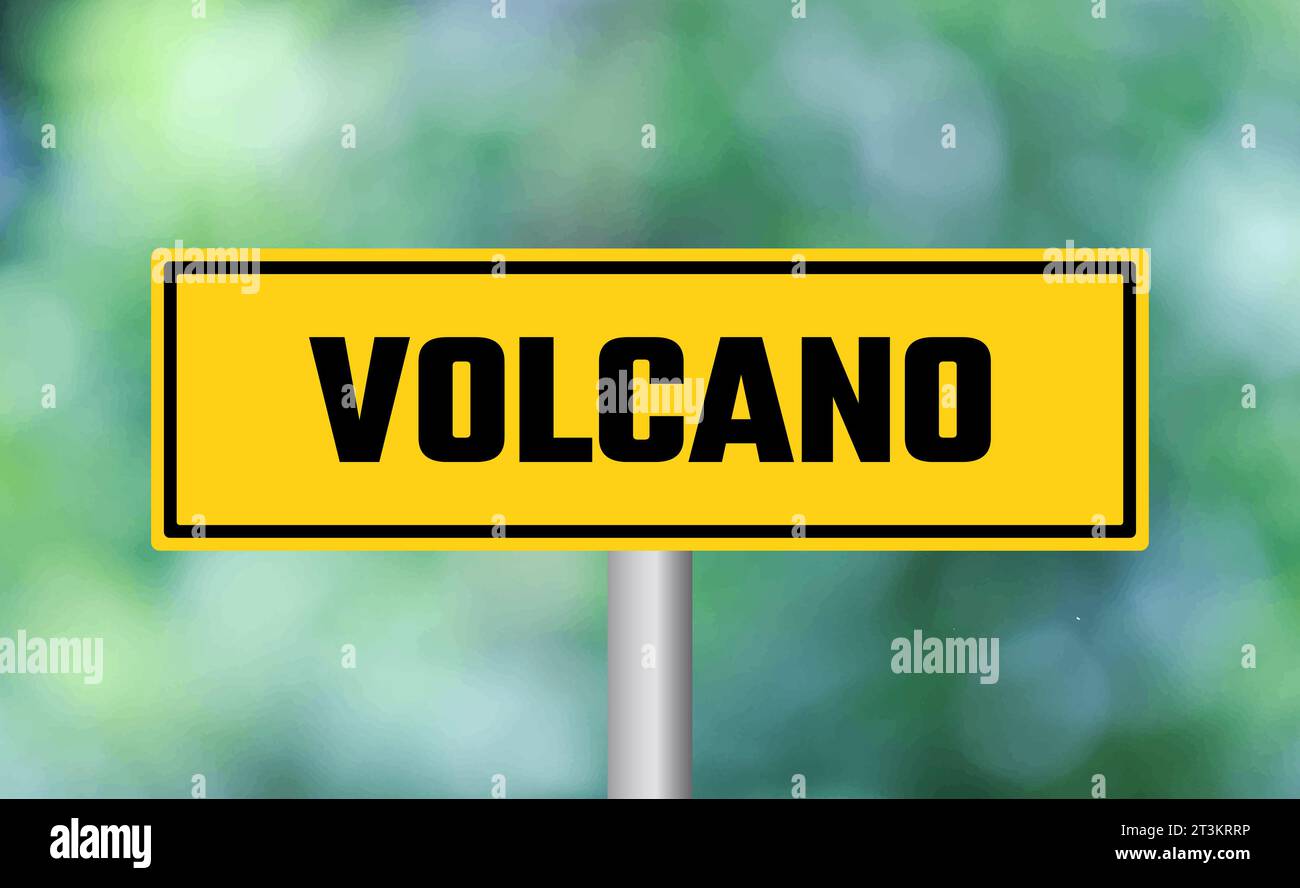 Volcano road sign hi-res stock photography and images - Alamy