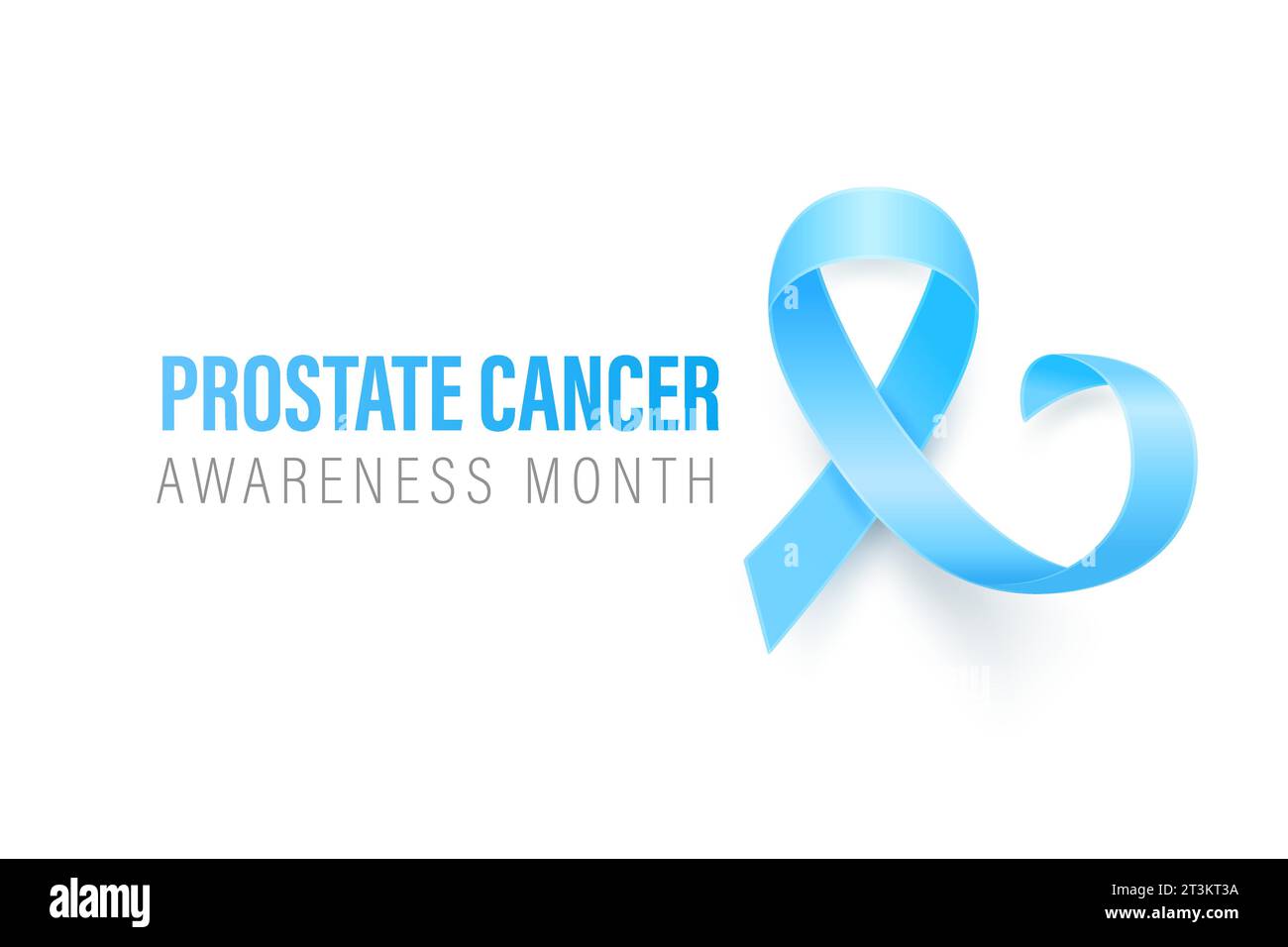 Prostate Cancer Banner, Card, Placard with Vector 3d Realistic Blue ...