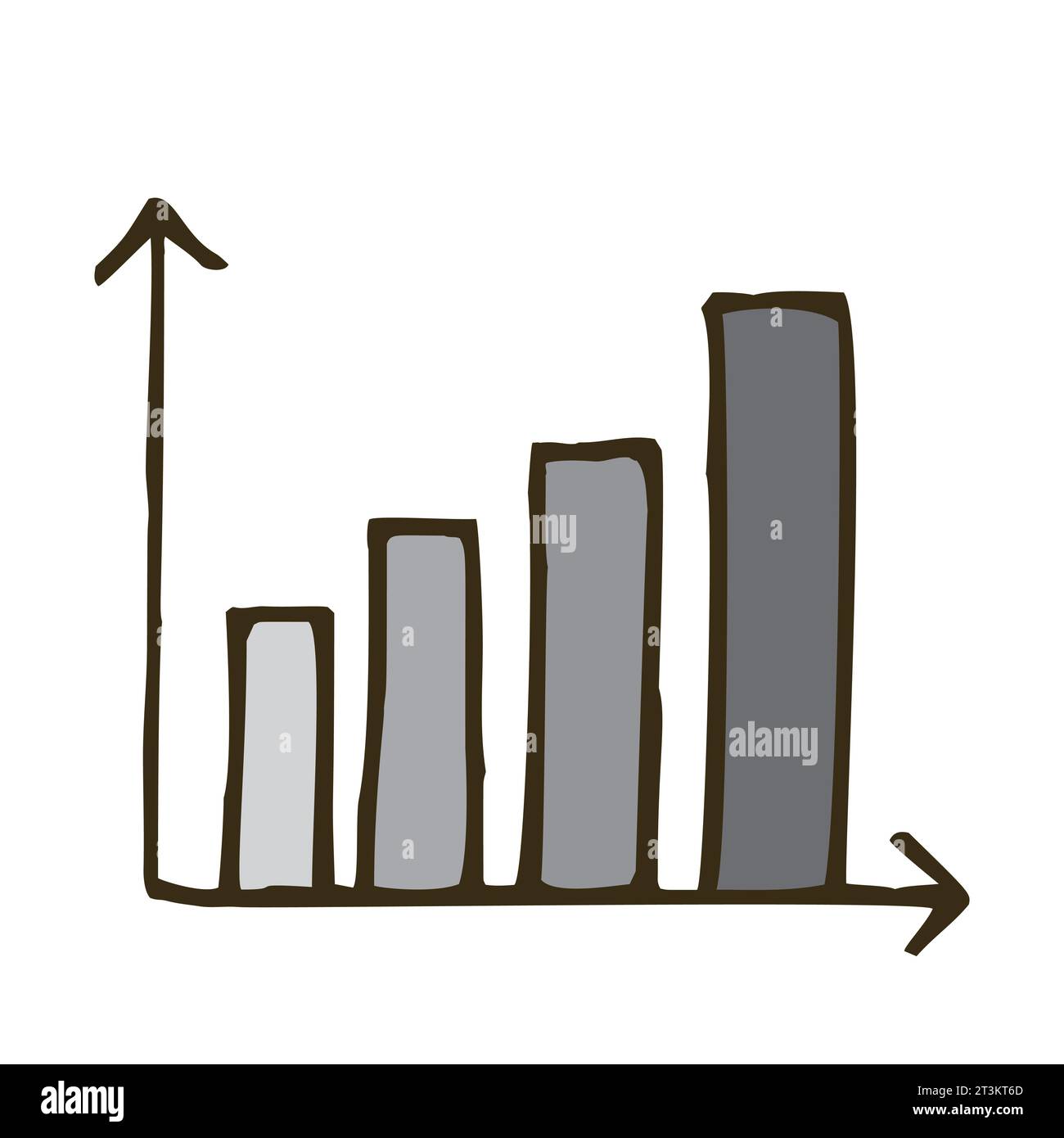 Doodle graph chart icon or logo, hand drawn with thin black line Stock ...