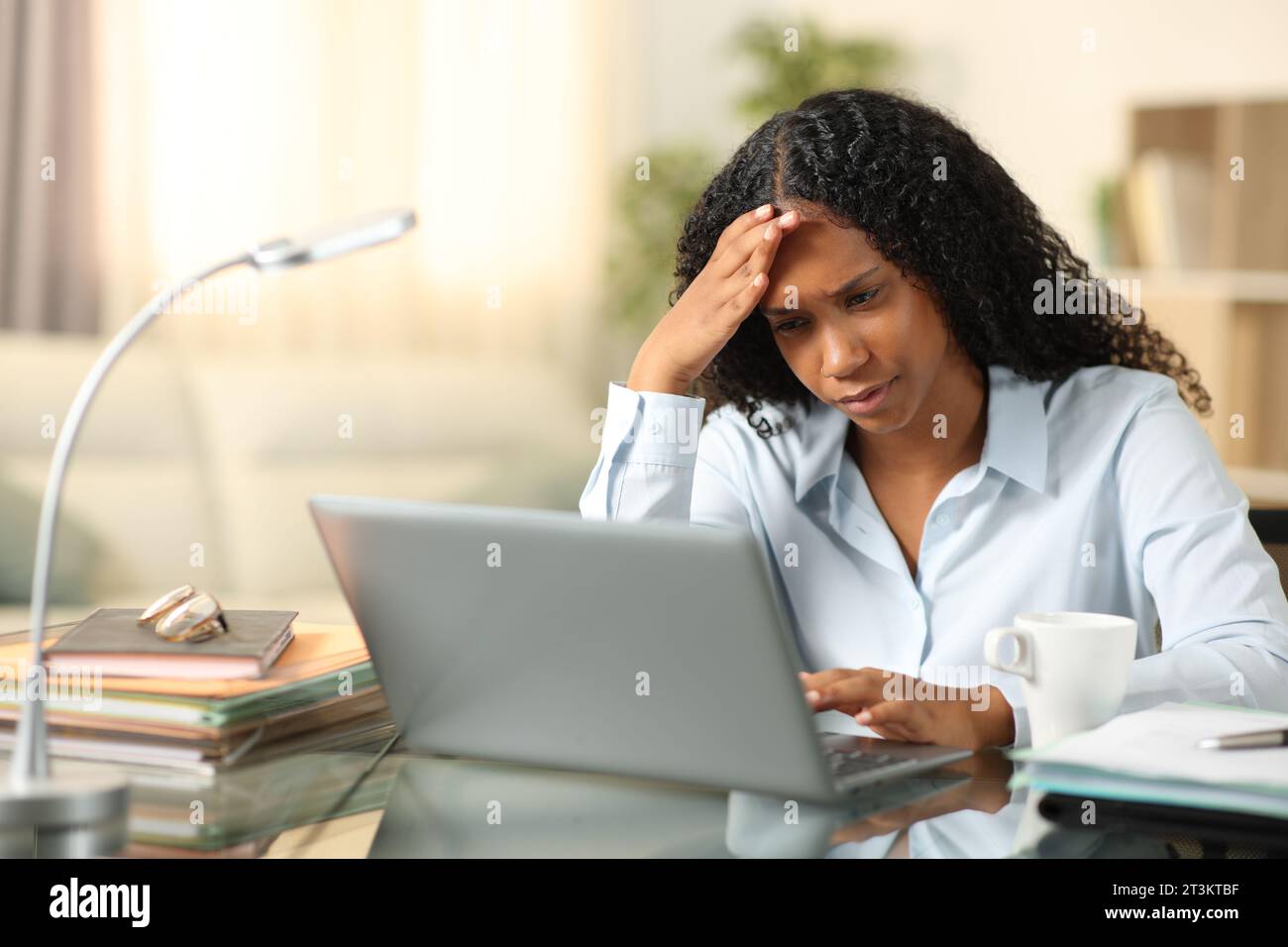 Reading email laptop ethnic hi-res stock photography and images - Alamy