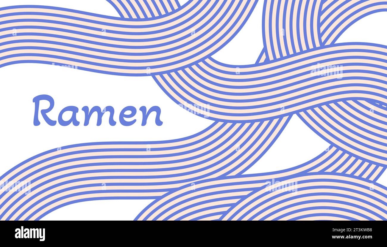 Hand drawn Asian noodle ramen background. Bold blue Japanese, Chinese ...