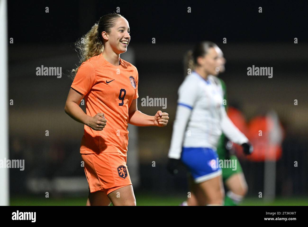 Tubize, Belgium. 25th Oct, 2023. Danique Tolhoek (9) of the Netherlands ...