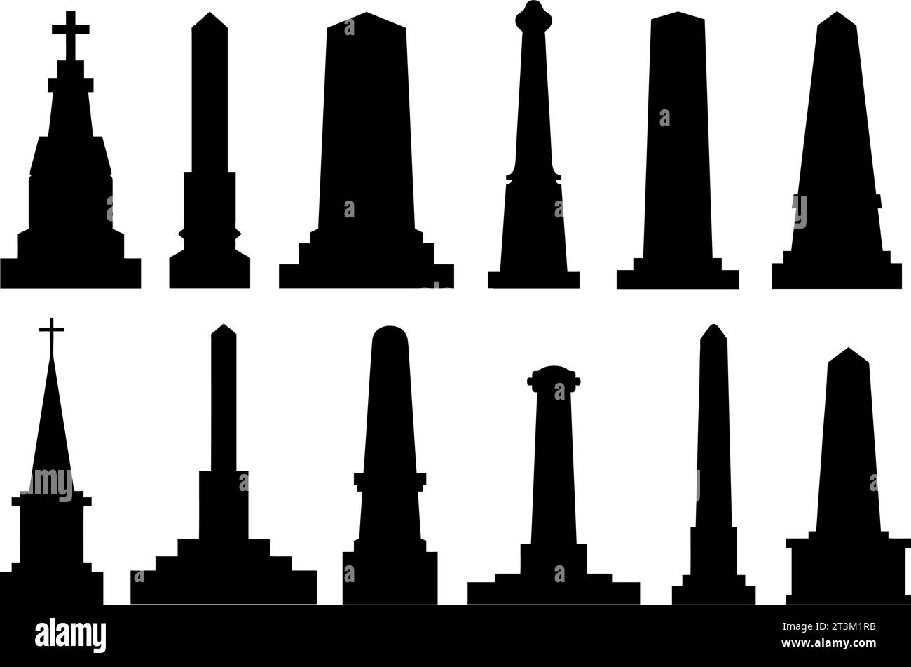 Illustration of different obelisks isolated on white Stock Vector Image ...