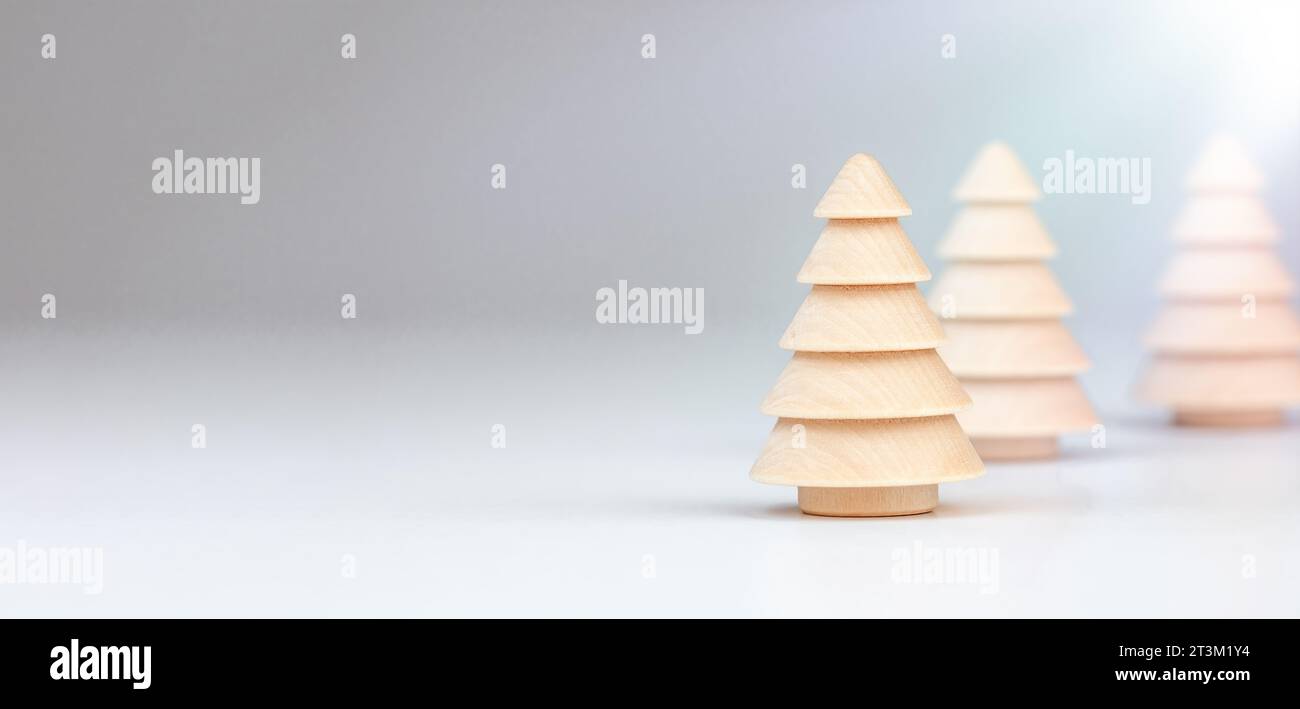 Christmas background in vintage style and Wooden Christmas Trees ...