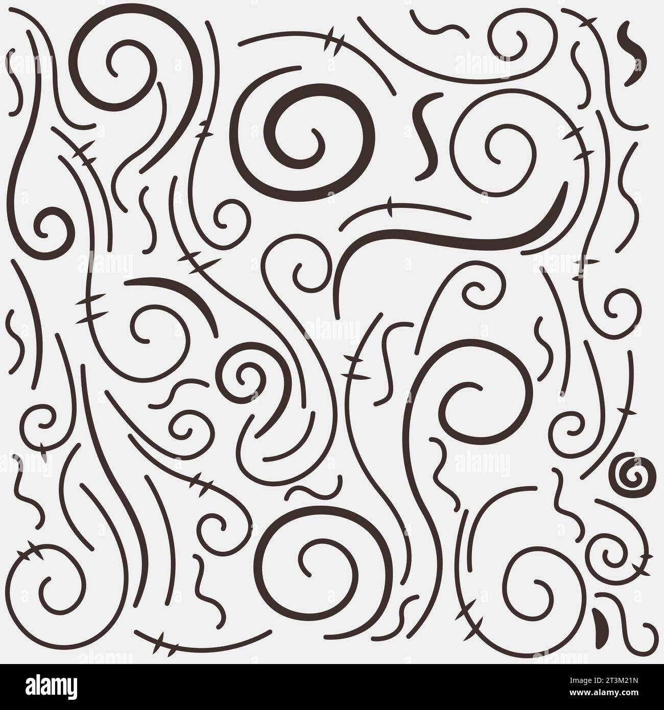 Hand drawn illustration background with abstract shapes Vector ...