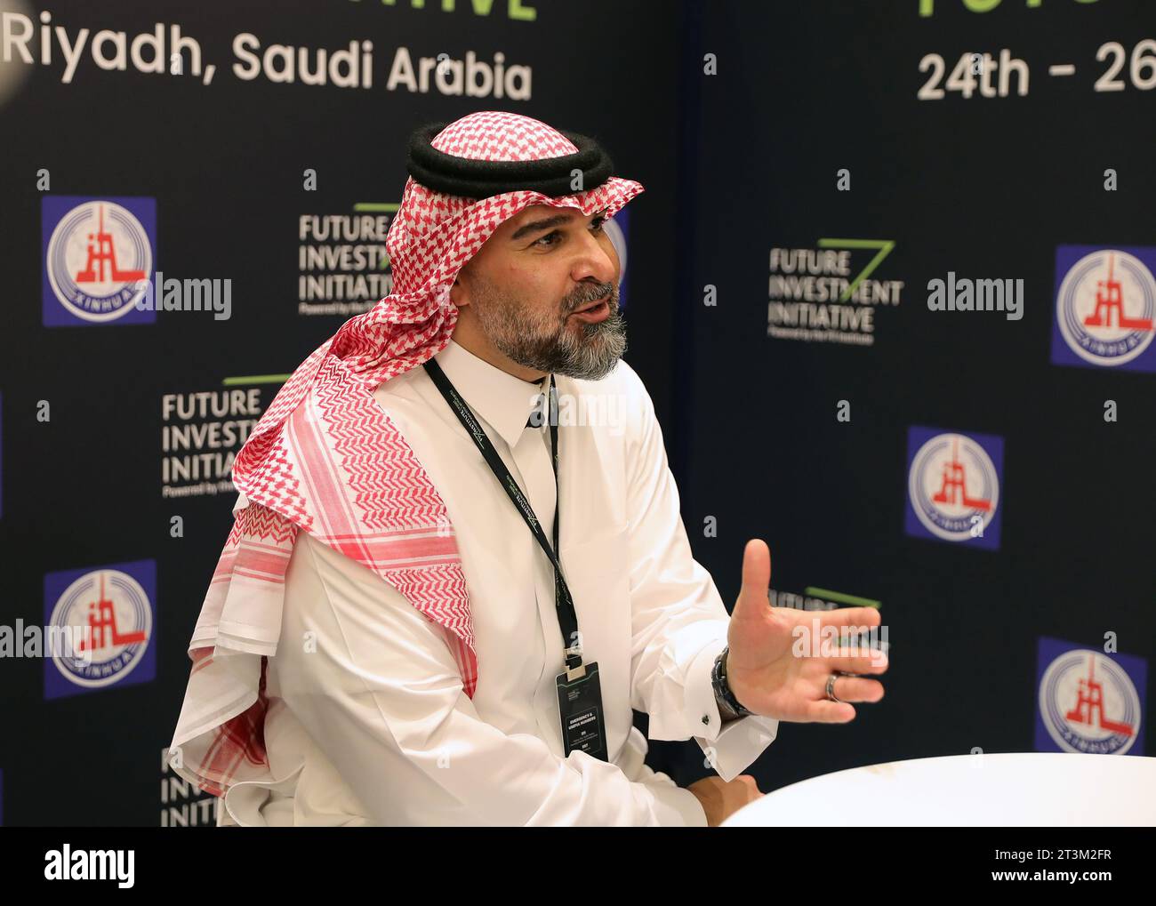 Riyadh, Saudi Arabia. 24th Oct, 2023. CEO of Saudia Technic Fahd Cynndy ...
