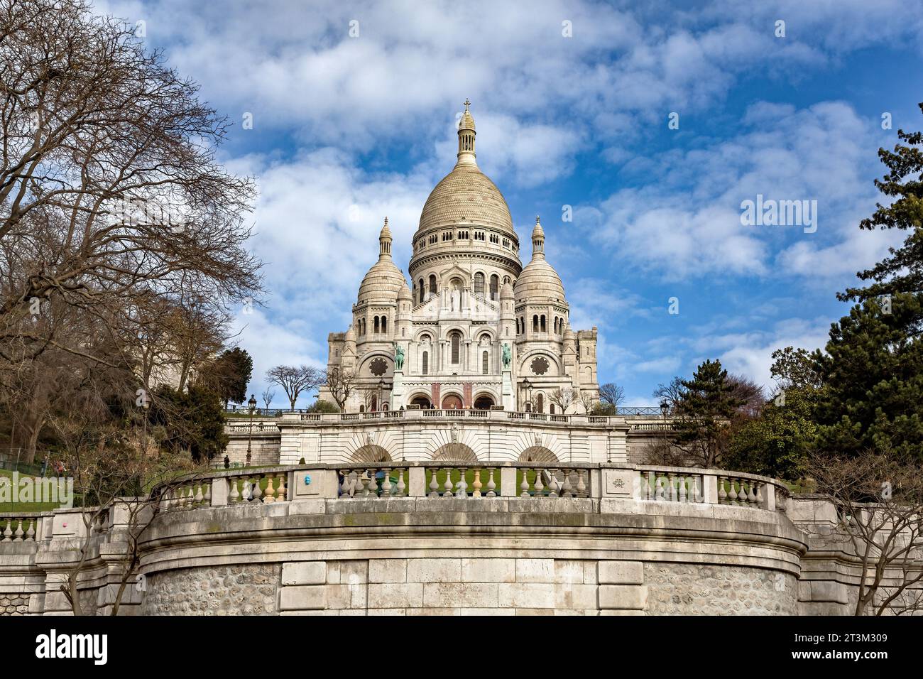 The south facade of the basilica of the Sacre-Coeur, or sacred heart ...