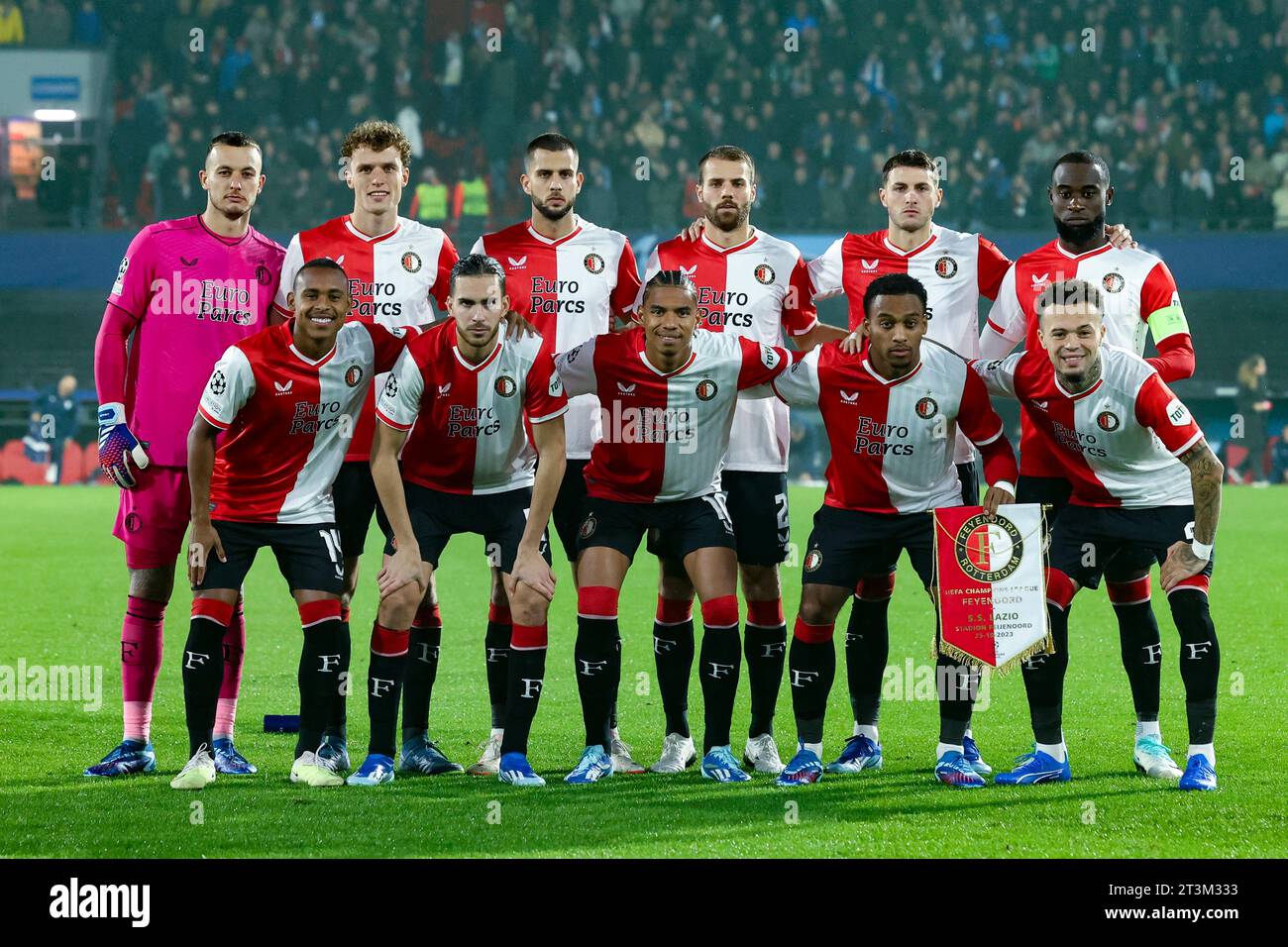 ROTTERDAM, NETHERLANDS - OCTOBER 25: Goalkeeper Justin Bijlow (Feyenoord Rotterdam), Mats ...