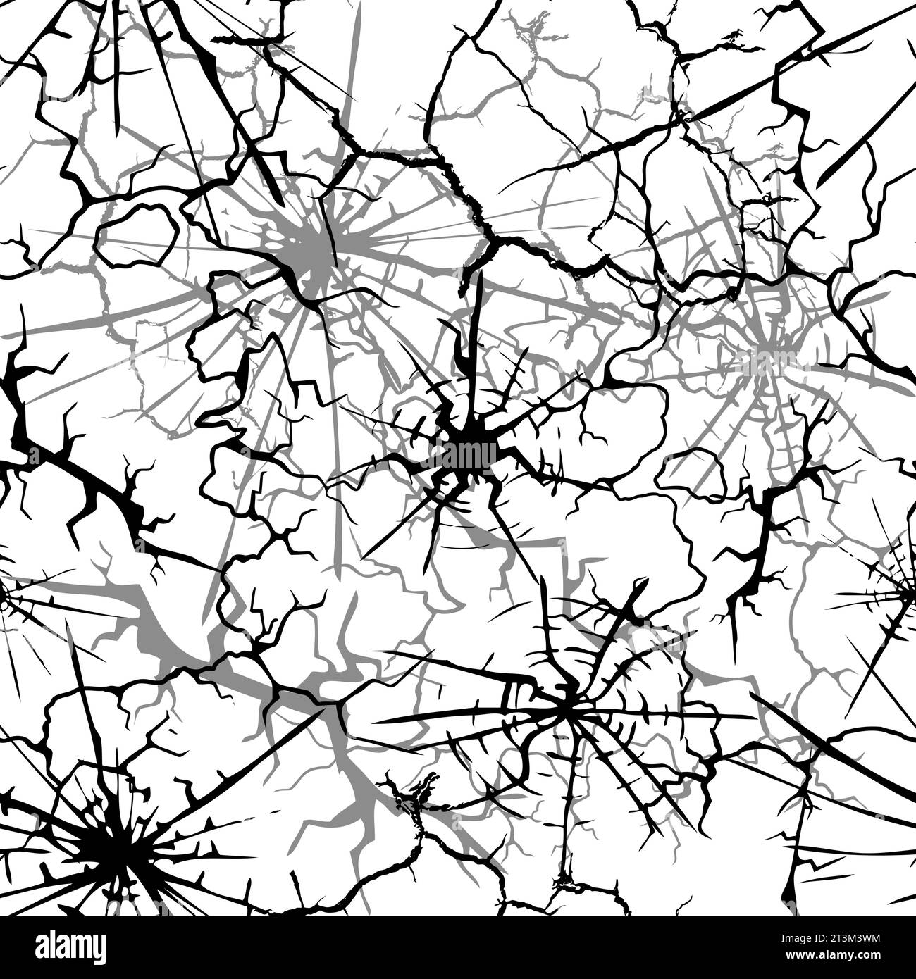 Distress Grunge Texture. Cracks seamless pattern. Vector illustration ...