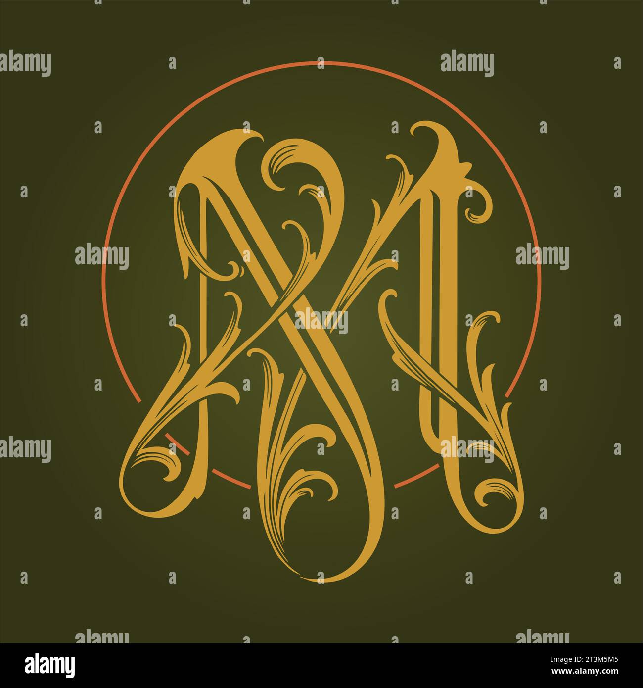 Elegant emblem luxury M monogram lettering vector illustrations for ...