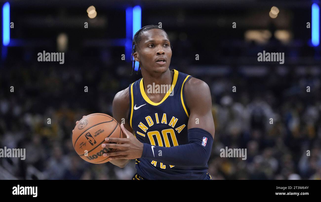 Indiana Pacers guard Bennedict Mathurin (00) plays against the ...