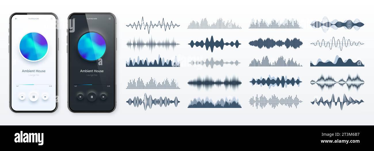 Online audio player user interface, smartphone app UI design. Music ...