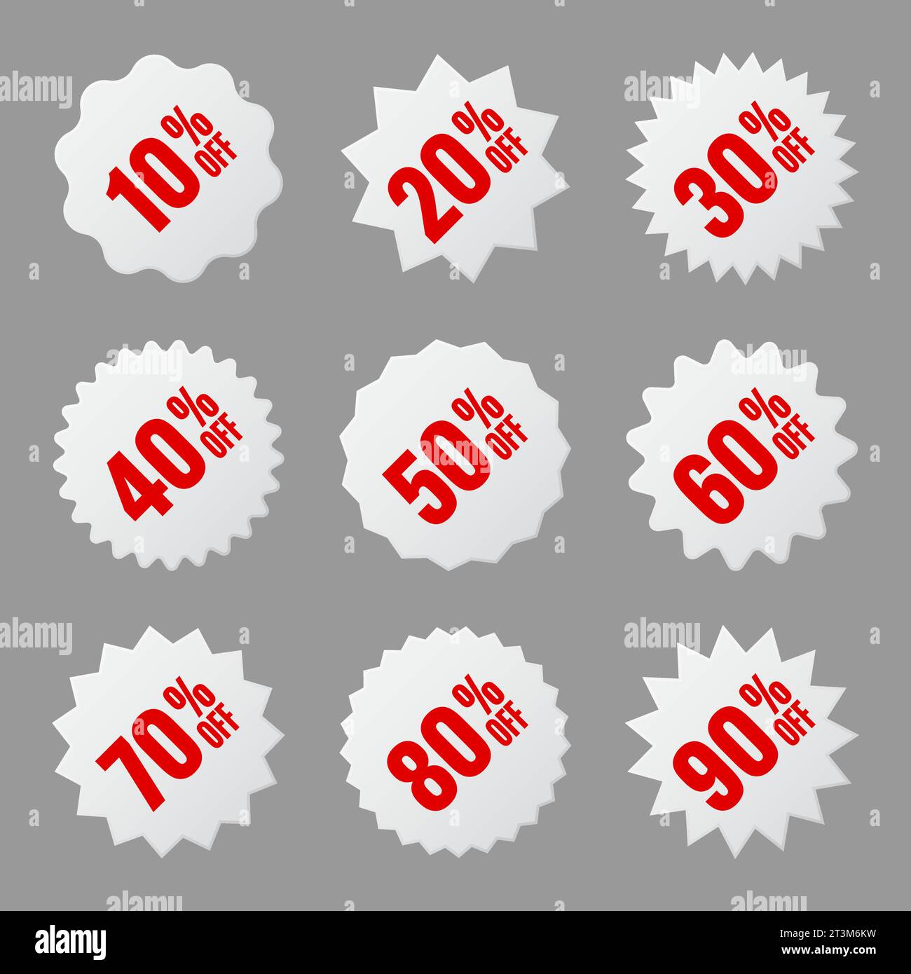 Price tags collection, special offer or shopping discount label with ...