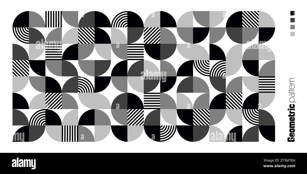 Geometric trendy pattern, Bauhaus style. Modern background with simple ...