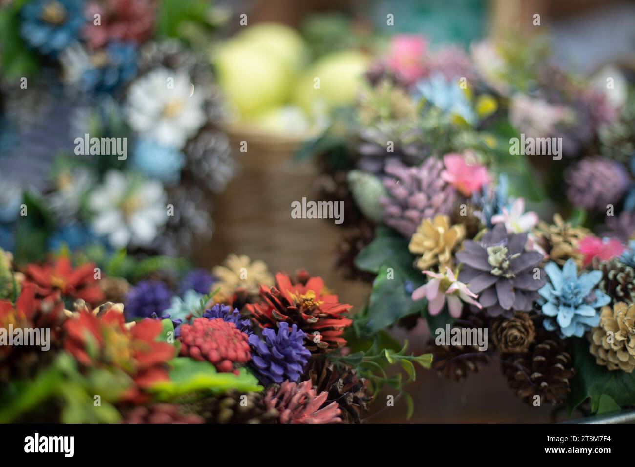Composition of natural elements. Natural texture of beautiful flowers ...