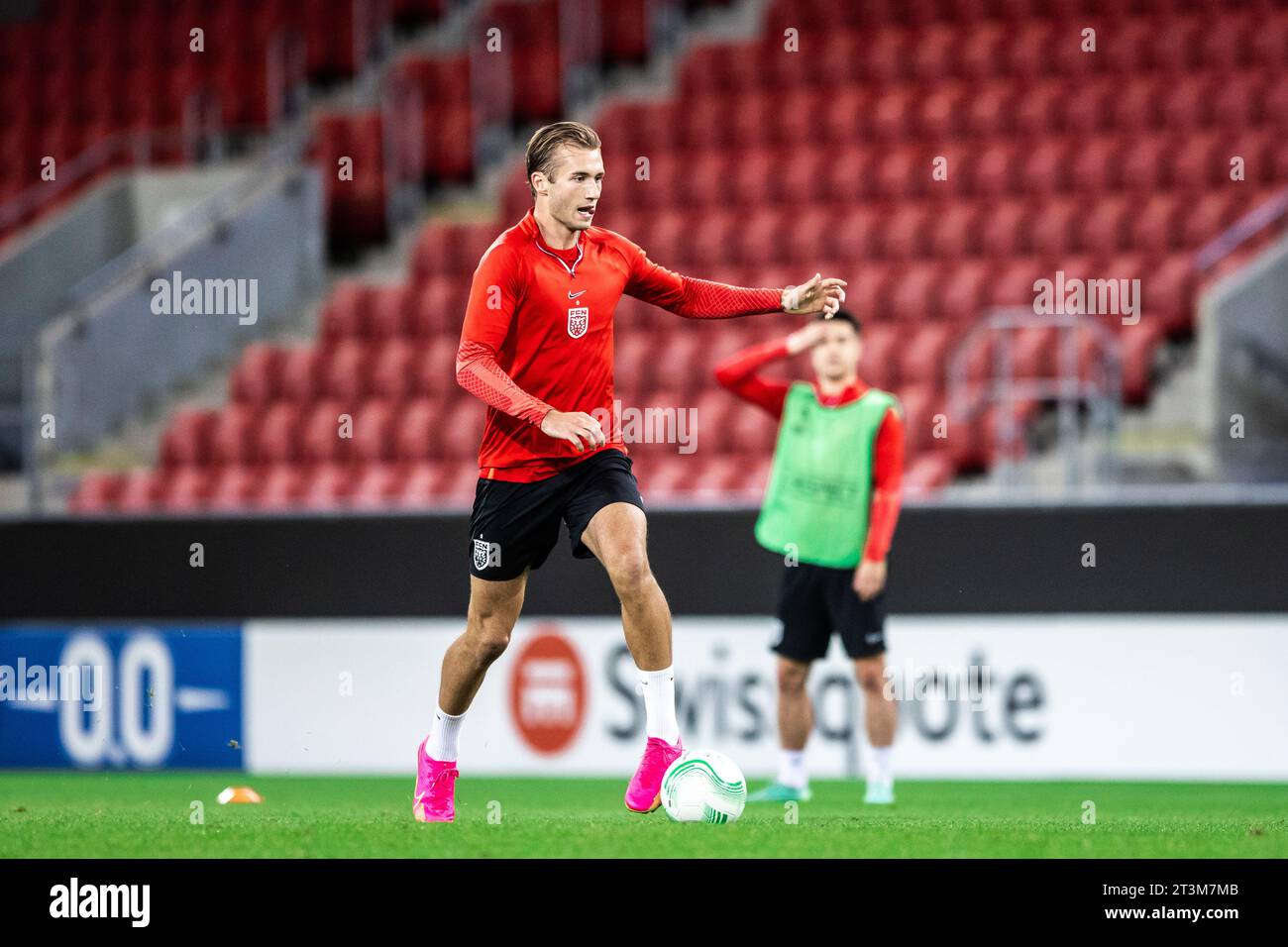 Trnava, Slovakia. 25th Oct, 2023. Benjamin Nygren of FC Nordsjaelland ...