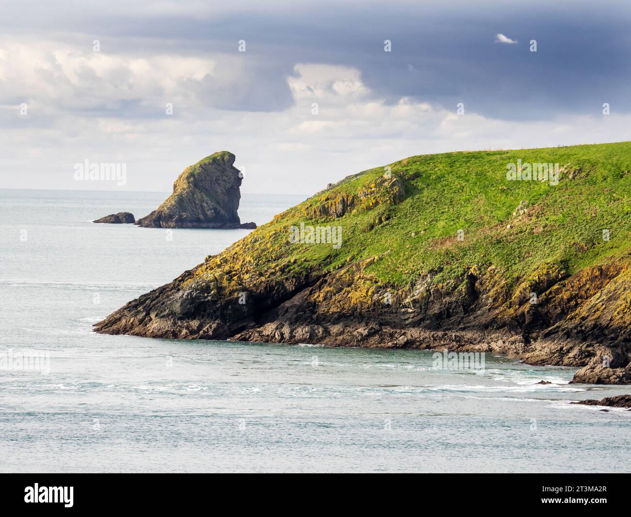 The Mew Stone on Skomer Island in Pembrokeshire, Wales, UK Stock Photo ...