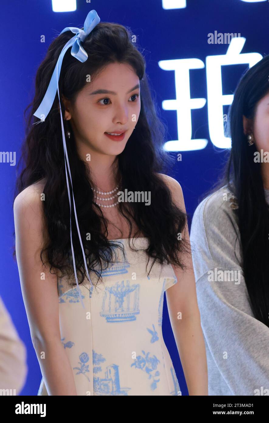 Chinese actress Zhang Ruonan attends an activity in Shanghai, China, 24 ...