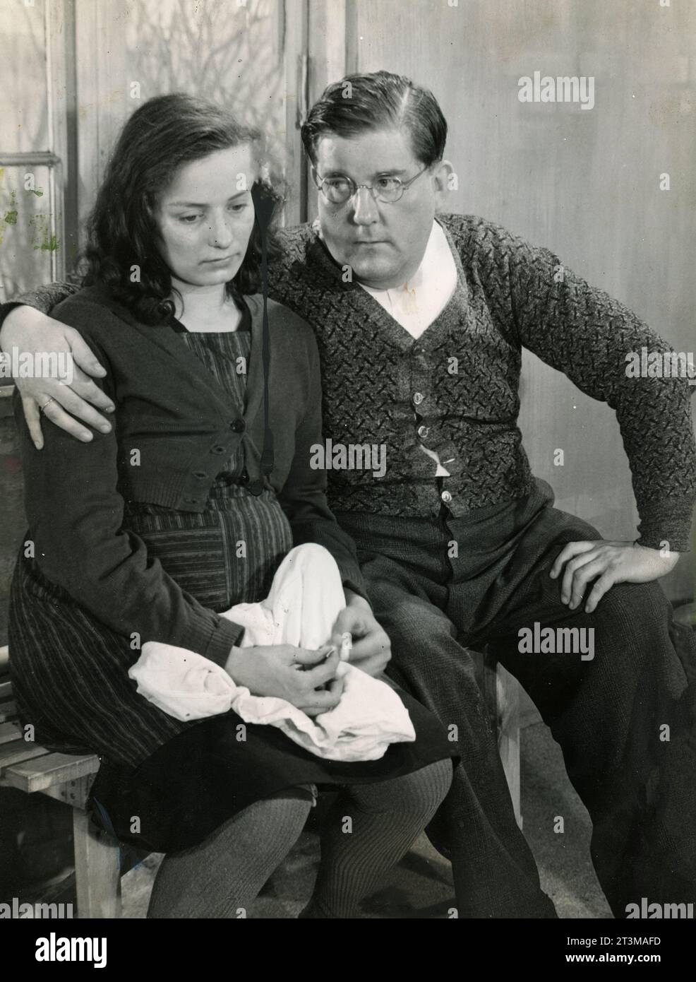 Danish actor Ib Schønberg and actress Lily Broberg in the movie Diskret ...