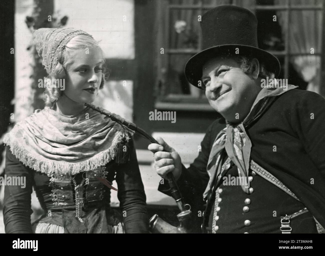 Danish actress Ingeborg Brams and actor Valdemar Møller in the movie En ...