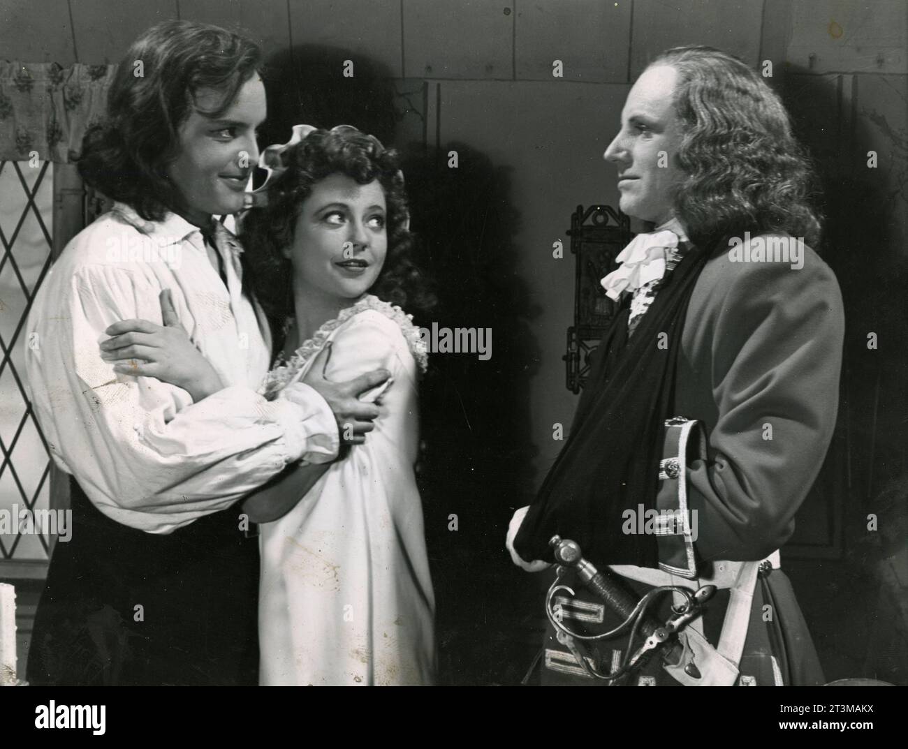 Danish actors Hans Kurt, Angelo Bruun and actress Lis Smed in the movie ...