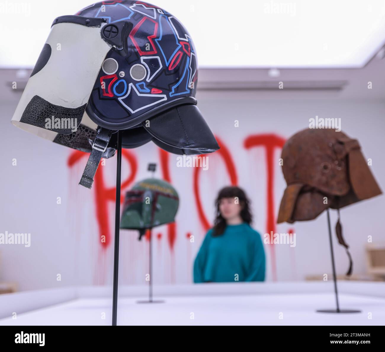 London UK 26 October 2023 Sixteen riot helmets began their journey on ...