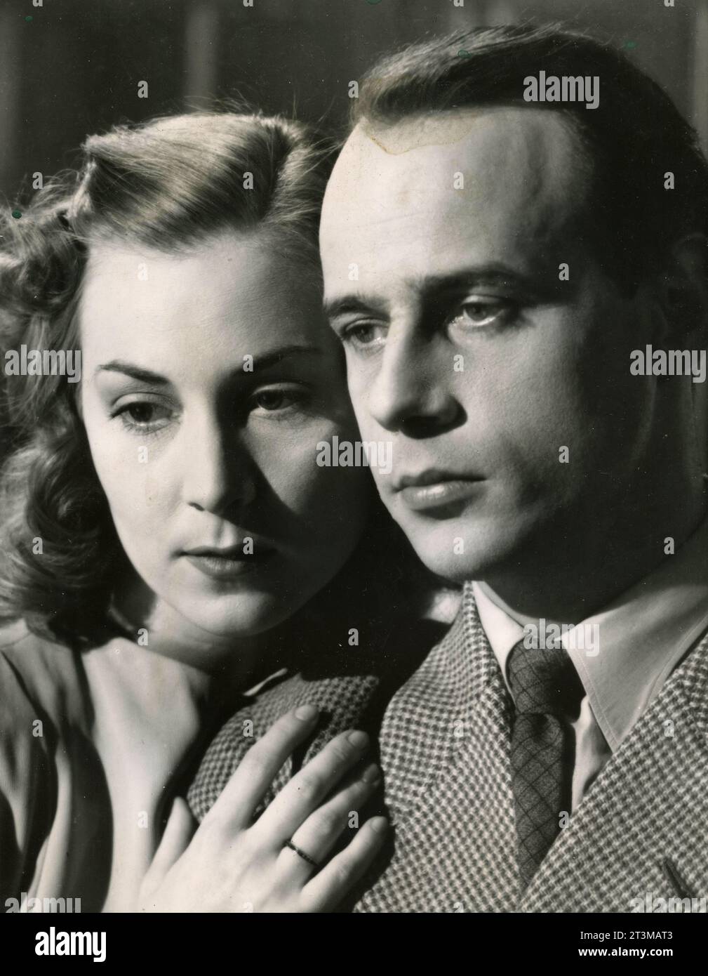 Danish actress Lily Weiding and actor Hans-Henrik Krause in the movie 3 ...