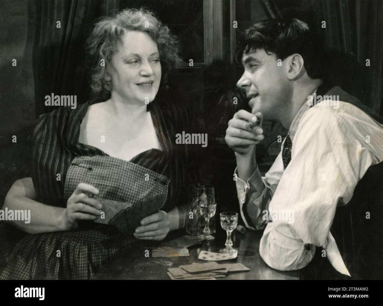 Danish actress Mime Fønss and actor Ebbe Rode in the movie Ditte, Child ...