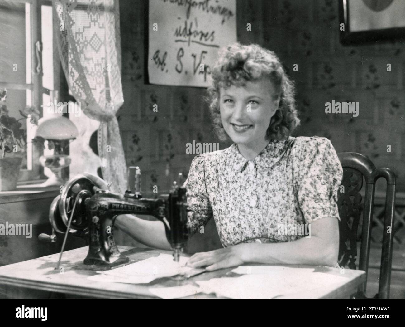 Danish actress Inga Schultz in the movie Ebberød Bank, Denmark 1943 ...